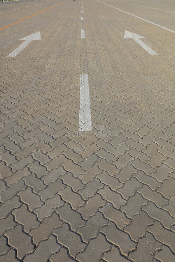 Road Markings are on the Ground Stock Image - Image of textures, lines ...