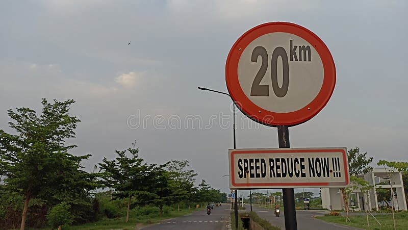 Road Markings in a Housing Complex Stock Image - Image of road, 20km ...