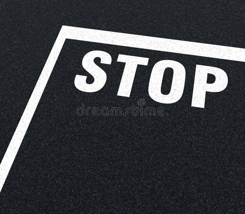 Road markings - stop stock illustration. Illustration of black - 19847028
