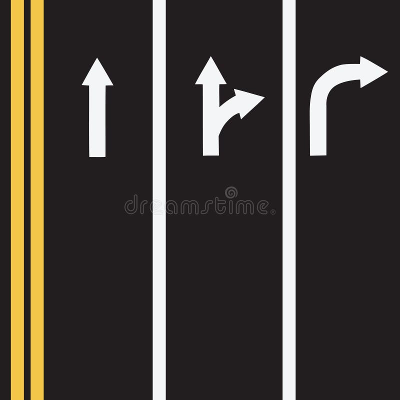 Road Markings Stock Illustrations – 7,698 Road Markings Stock ...