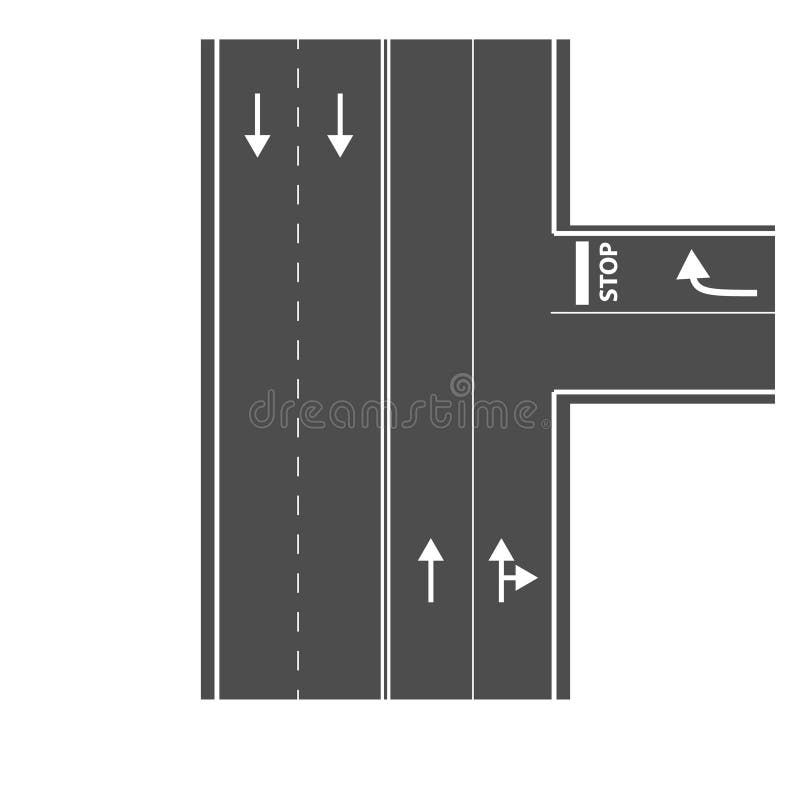 Road Markings. Vector Illustration for Thematic Design Stock Vector ...