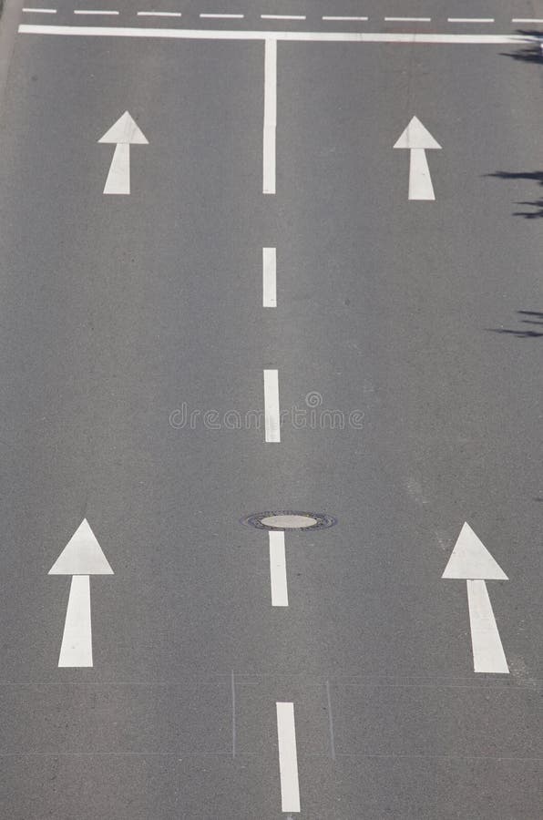 Road Marks Middle Stripes and Arrows Stock Photo - Image of road ...