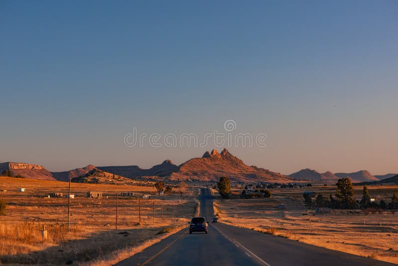 The Road from Maseru To Quthing in Lesotho Stock Image - Image of sunny ...