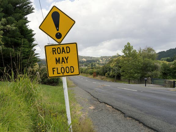 Road May Flood road sign stock image. Image of stop - 357807273