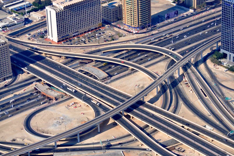 Road Maze in Dubai editorial stock photo. Image of maze - 22608343