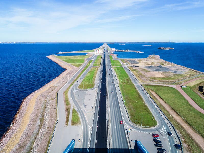 The Road in the Middle of the Blue Sea Photos from the Quadrocopter ...