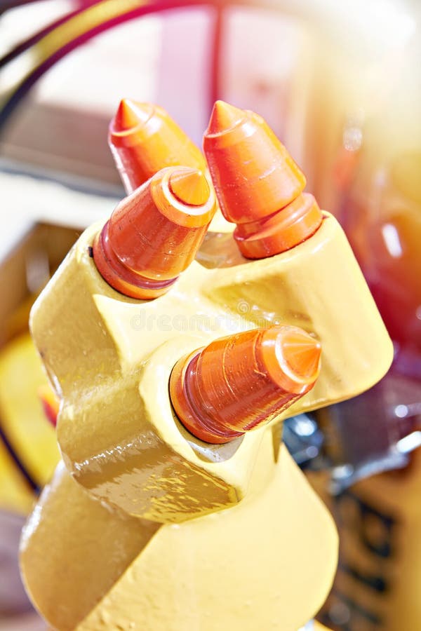 Road milling cutter nozzle stock photo. Image of construction - 271503836