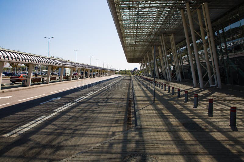 Road and Modern Building Architecture of International Airport Terminal ... Road and Modern Building Architecture of International Airport Terminal ...