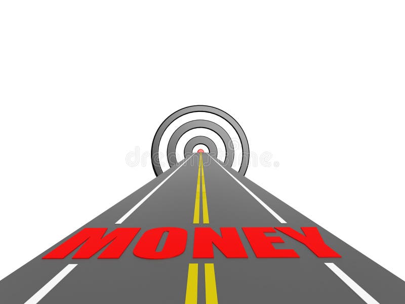 Road Money stock illustration. Illustration of success - 4983384