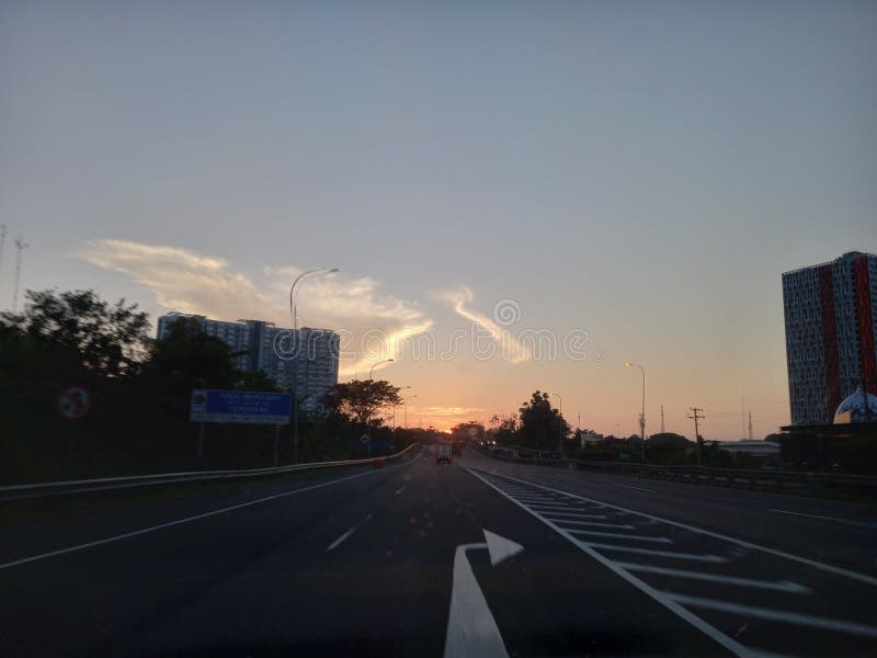Road morning sunset stock photo. Image of highway, road - 251352064
