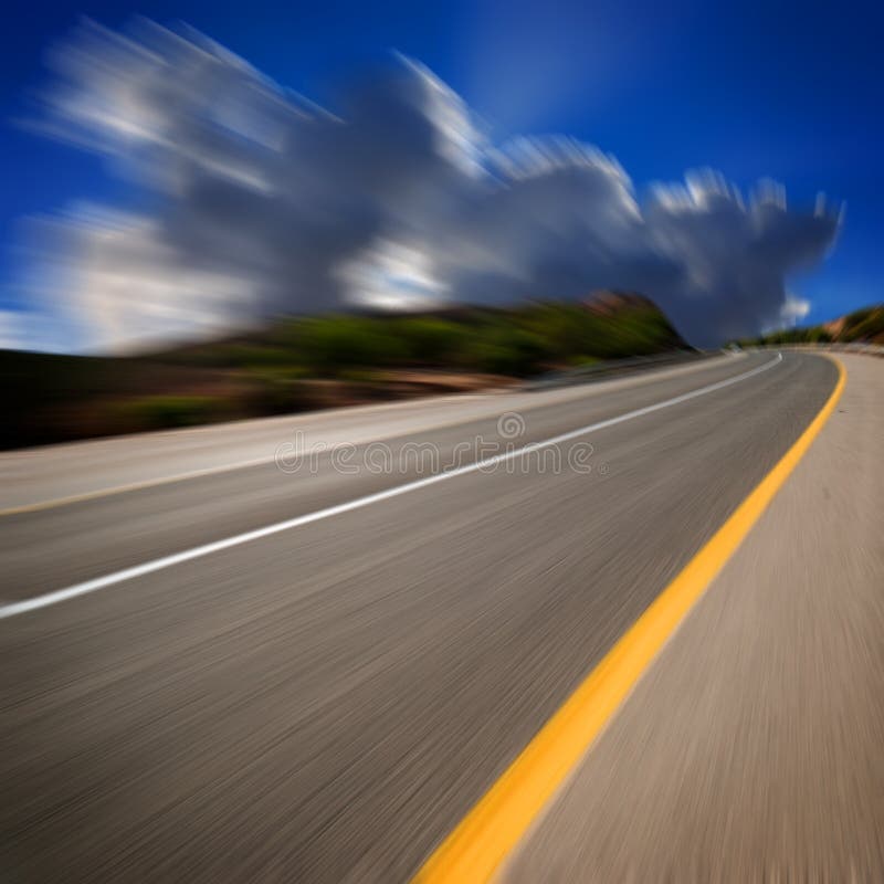 Road art sunset stock image. Image of road, turns, moving - 6735179