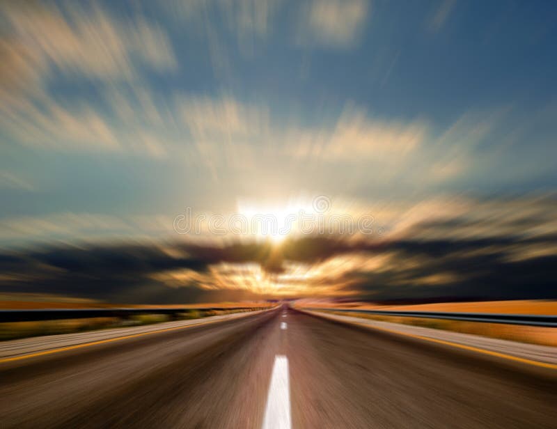 Road stock photo. Image of freeway, fast, hill, rays - 17504134