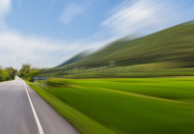 Road in motion blur effect stock image. Image of direction - 61056617