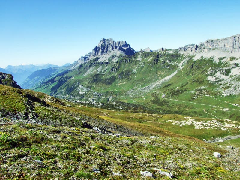 Road Mountain Pass Klausenpass Stock Image - Image of hiking, canton ...