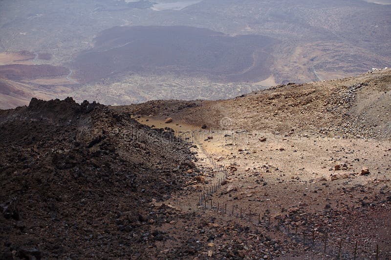 The Road in the Mountains, the Rise of the Volcano, in the Mountains ...