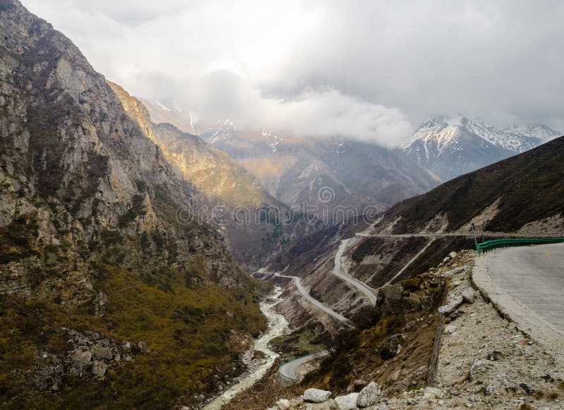 Road between the mountains stock photo. Image of mountains - 43717154