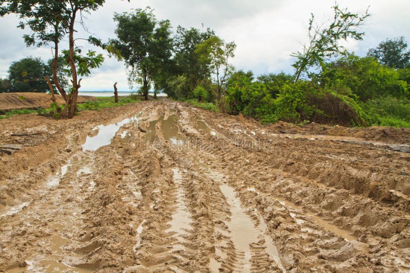 Road mud stock image. Image of horizon, park, grass, rural - 44980839