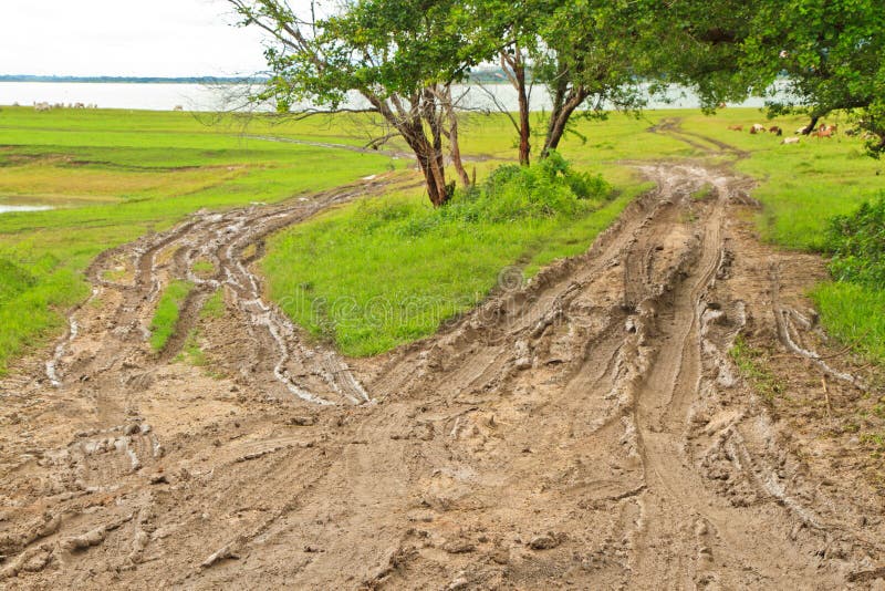 Road mud stock image. Image of countryside, season, rural - 45601555