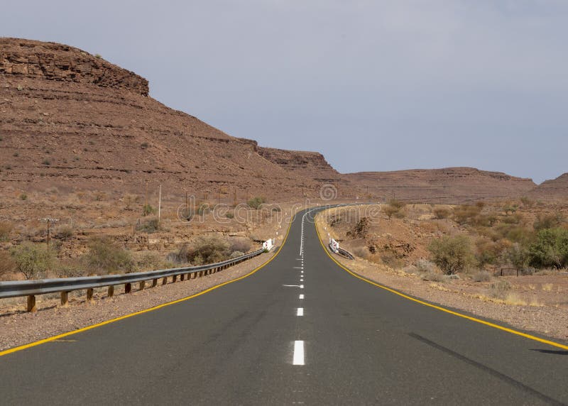 The Asphalt Highway in Namibia Stock Image - Image of desert, travel ...