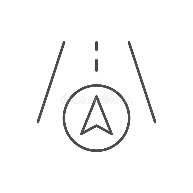 Road Navigator Display with Route Map on City Map To Get To Destination ...