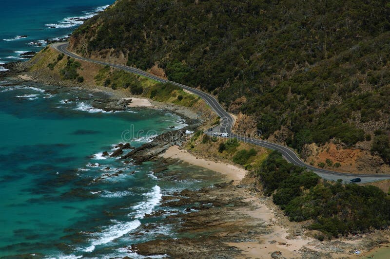 Sea by Great Ocean Road in Victoria, Australia Stock Photo - Image of ...