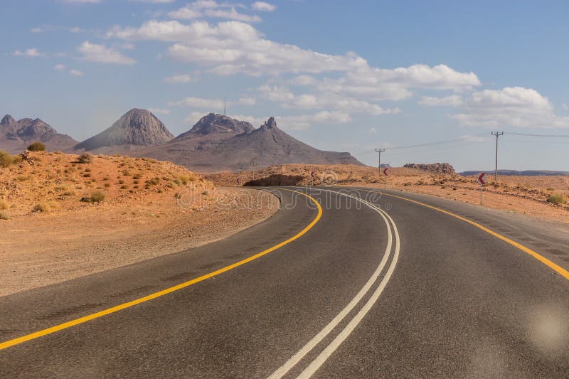 Road 8900 Near Tabuk, Saudi Arab Stock Image - Image of road, rural ...
