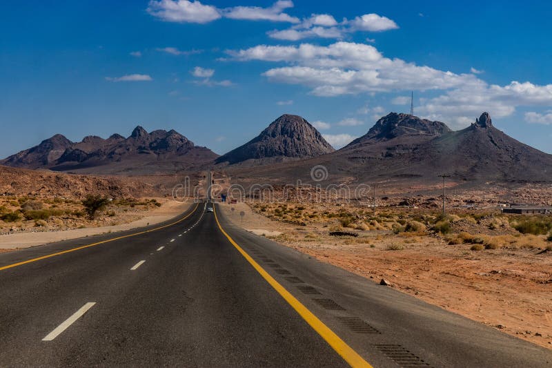 Road 8900 Near Tabuk, Saudi Arab Stock Photo - Image of empty, saudi ...
