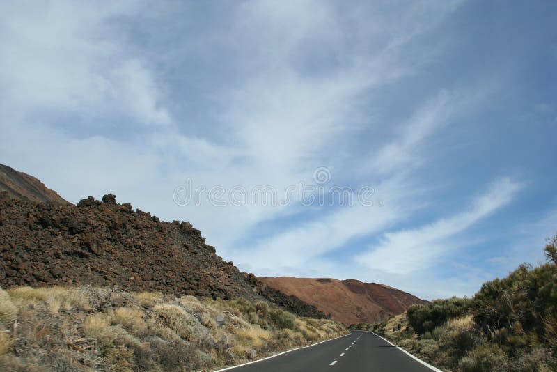 Road Near the Teide Volcano Stock Photo - Image of europe, mountain ...