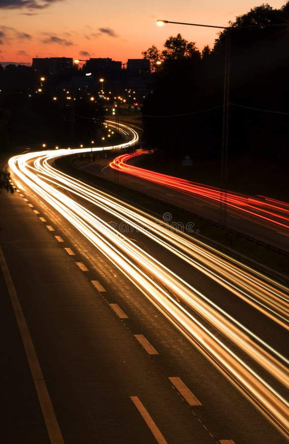 Road at night stock image. Image of road, nature, traffic - 10822615