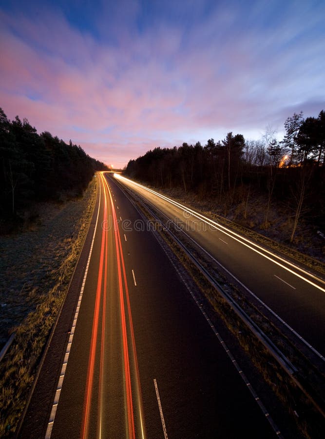 Road at Night stock image. Image of speed, dark, headlights - 6777921