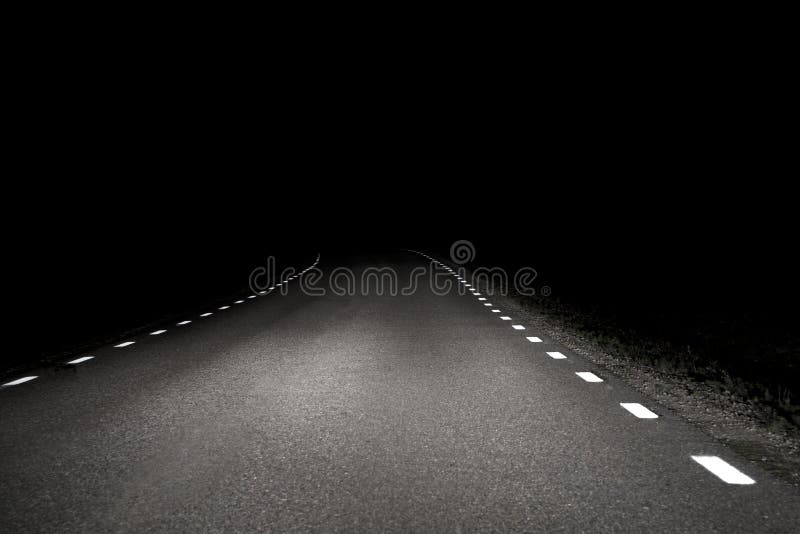 Road at night stock photo. Image of evening, night, country - 16683290
