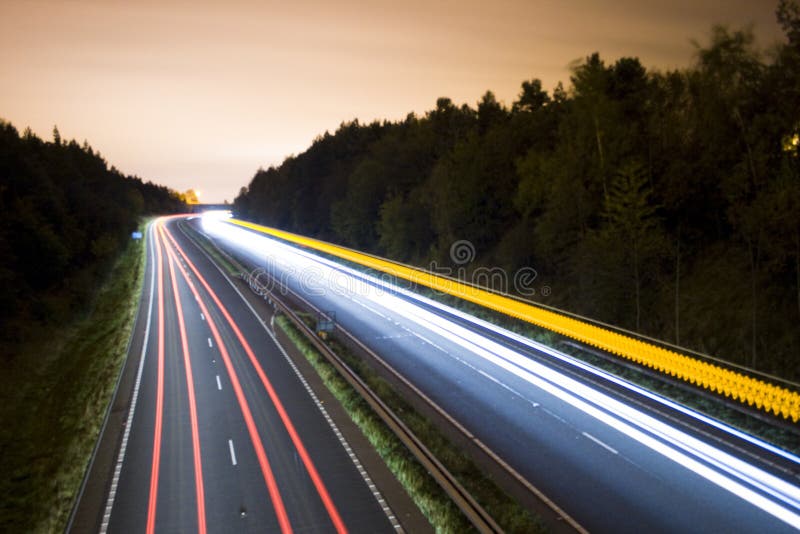 Road at Night stock image. Image of speed, dark, headlights - 6777921