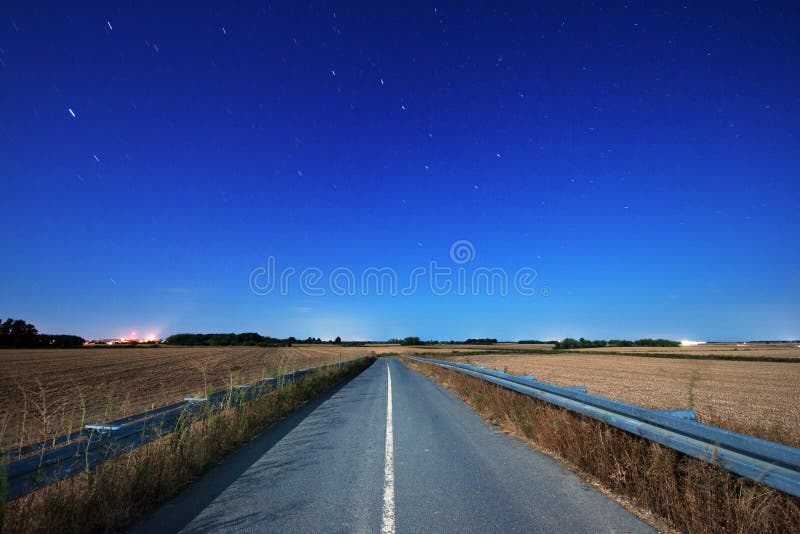 Moonlight road stock image. Image of beam, distance, panoramic - 11667015