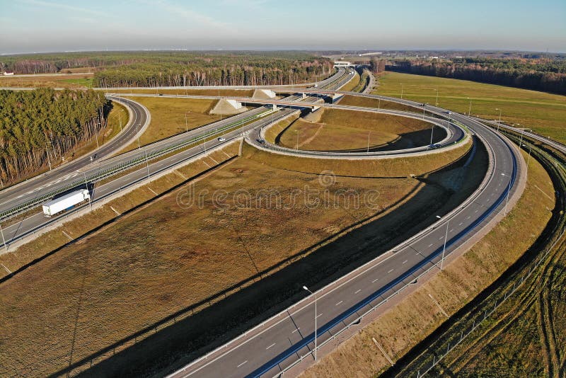 Road Transport - a High-speed Road Stock Photo - Image of bend, nature ...