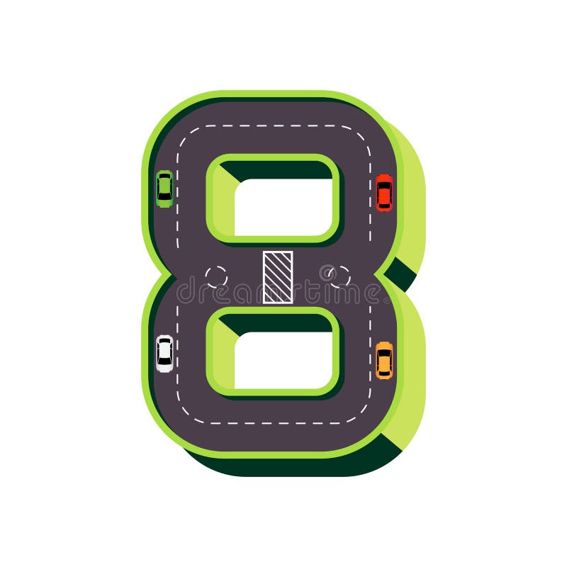 The Road Number stock vector. Illustration of white, vector - 78594420