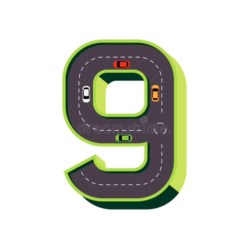 The Road Number stock vector. Illustration of white, vector - 78594420