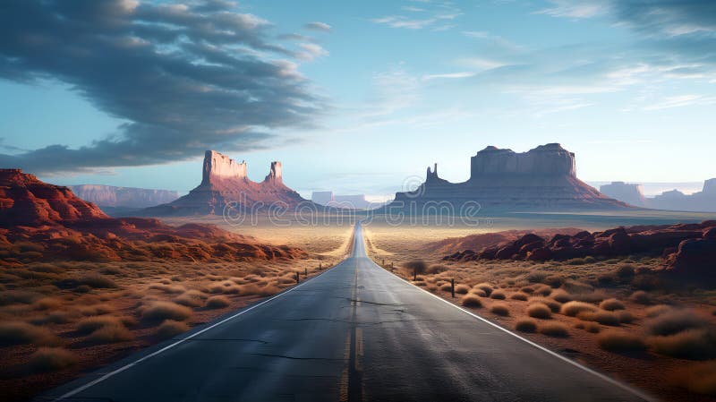 Road Outside the City Against the Backdrop of a Mountain Landscape ...