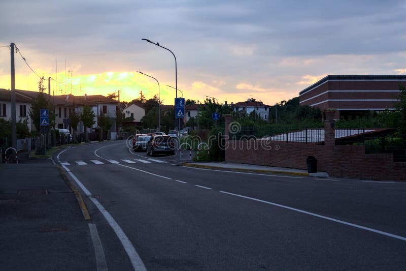 Road in the Outskirt of an Italian Town Editorial Photo - Image of ...