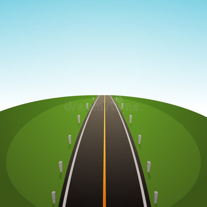 Hill Road stock vector. Illustration of cartoon, transport - 61324529