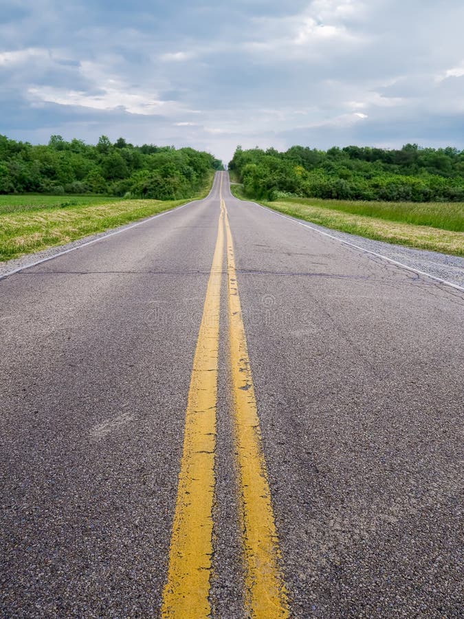Ohio Country Road stock image. Image of outside, center - 56251361
