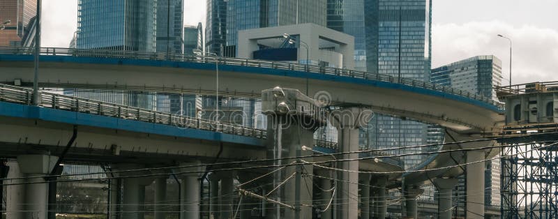 Road Overpass Under Construction Stock Image - Image of industrial ...