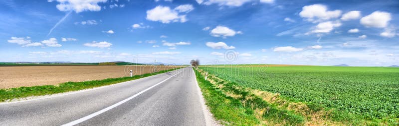 Road panorama, spring stock image. Image of outdoor, panoramic - 22391933