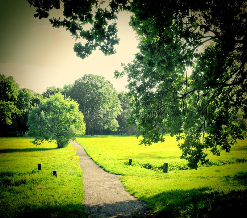 Road in the park stock photo. Image of relaxed, spring - 22476382