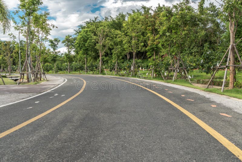 Road in the park stock image. Image of outdoor, green - 73831255
