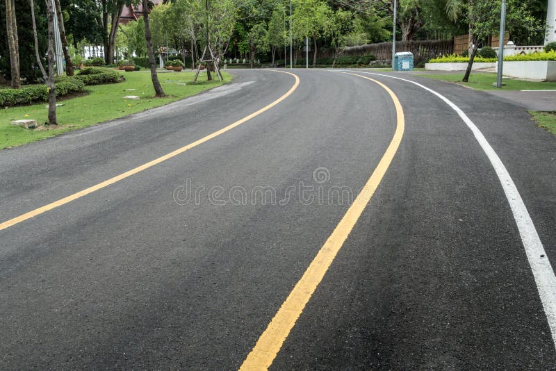 Road in the park stock photo. Image of road, line, grey - 74381364