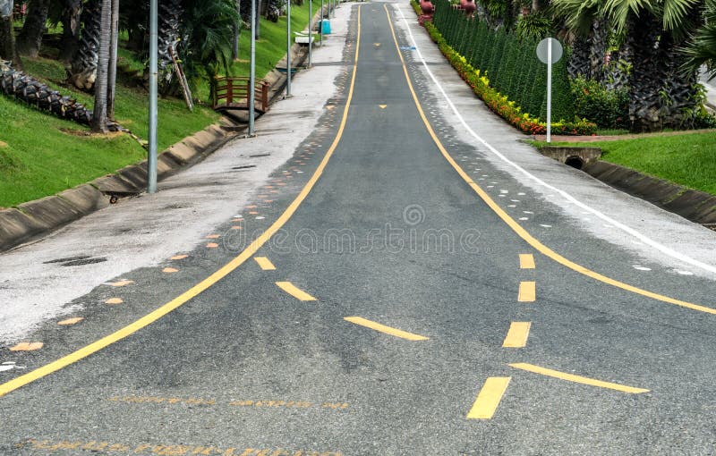 Road in the park stock image. Image of yellow, nature - 78021679