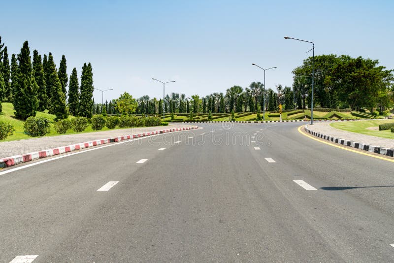 Road in the park stock image. Image of pavement, concrete - 80236569