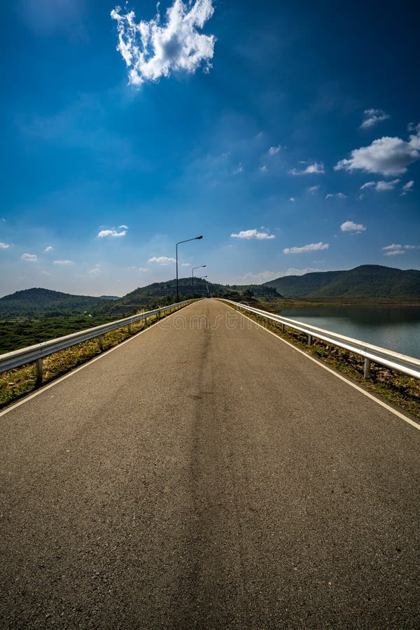 Road in park stock photo. Image of perspective, journey - 85939204