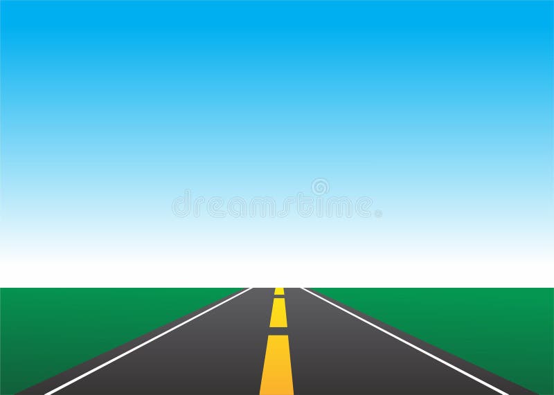 Road Path and Sky with Earth Stock Illustration - Illustration of ...