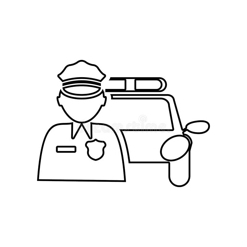 Road Patrol Icon. Element of Police for Mobile Concept and Web Apps ...